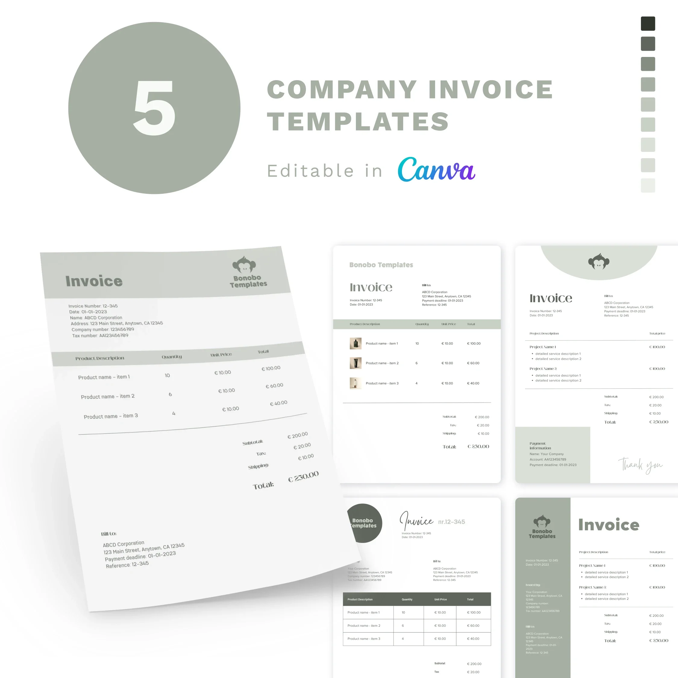 Invoice Templates for Small Businesses and Startups – Bonobo Templates