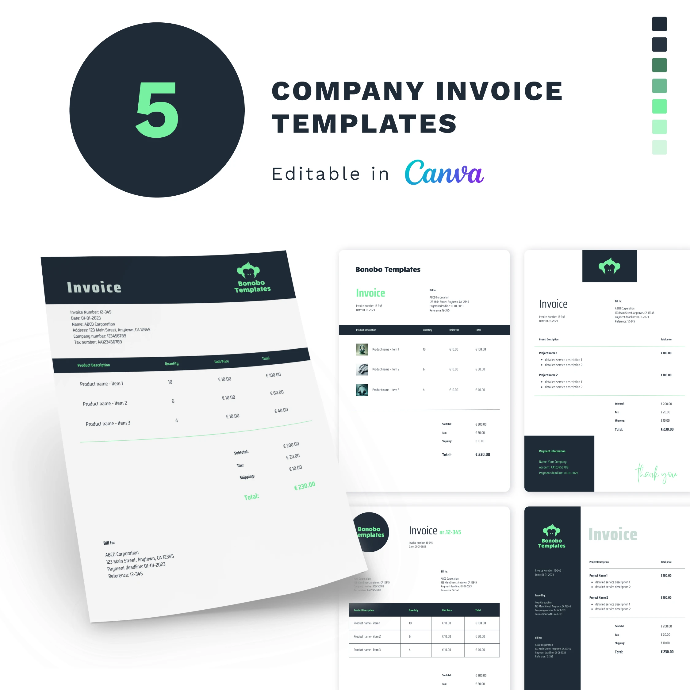 Invoice Templates (Electronics) - Easy to Edit – Bonobo Templates